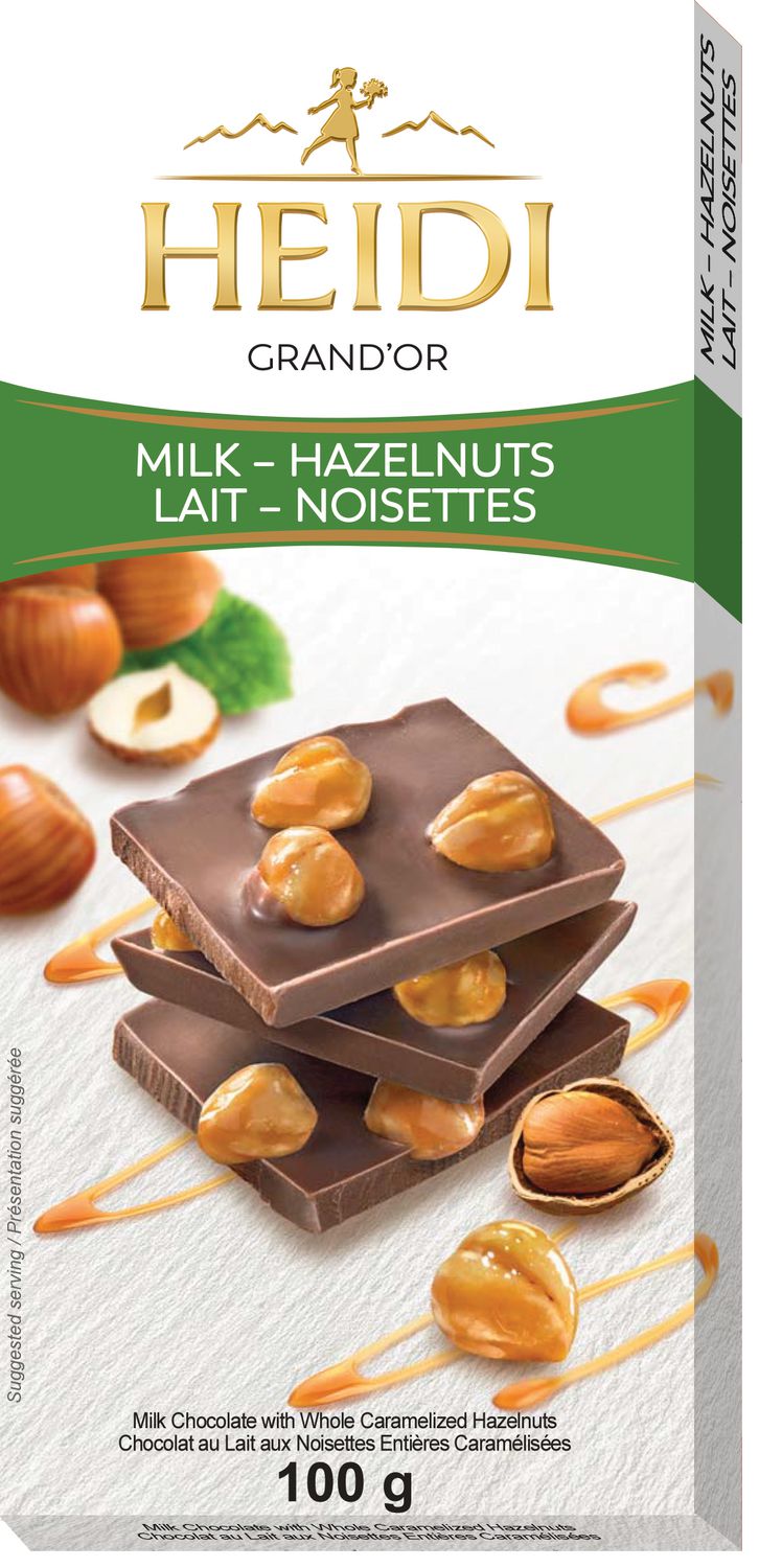 Heidi Milk Chocolate with Hazelnut 100g | Piazza Denardi